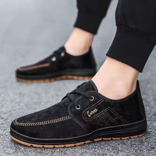Men's Suede Shoes -Black | Konga Online Shopping