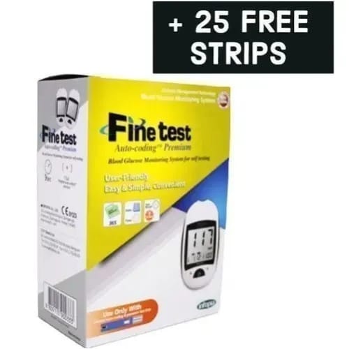 Fine Test - Automatic Blood Glucose Monitor With 25 Test Strips | Konga ...