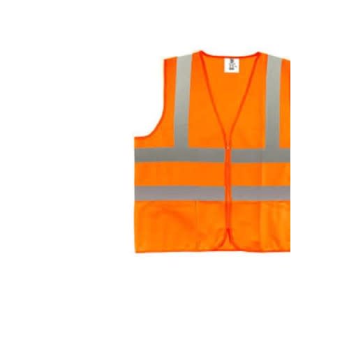 Reflective Safety Work Vest- Large Size - Orange | Konga Online Shopping