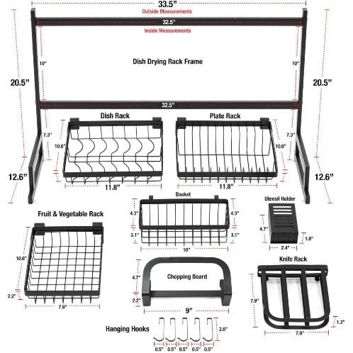 Kitchen Dish Rack Over Sink - 2 Tier | Konga Online Shopping