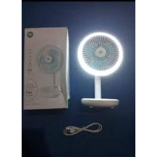 Dp Rechargeable Table Fan With LED Light - 4000mAh | Konga Online Shopping