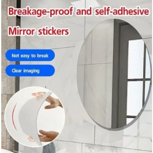 Oval Non-glass Self Adhesive Mirror Sticker - 40cm×30cm | Konga Online ...