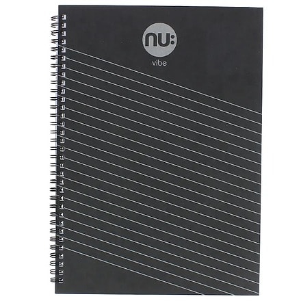 Nu Vibe Stripe A4 Notebook - 50 Pages - Black | Konga Online Shopping