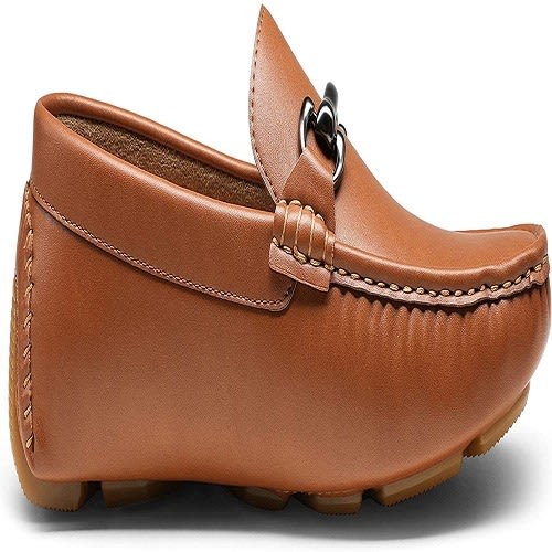 Brown Leather Plain Shoe | Konga Online Shopping