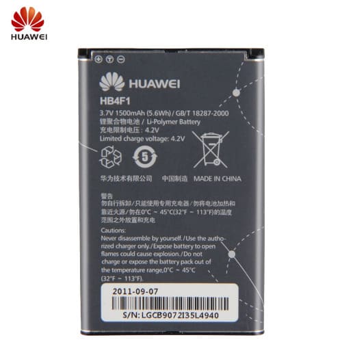 Original Hb4f1 18287-2013 Battery For Huawei E5830 - U8220 U8000 E5832 ...