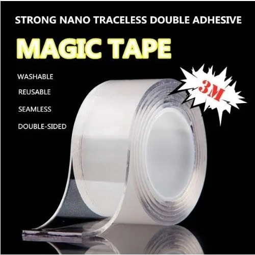 Double Sided Nano Reusable Magic Adhesive Tape - 3 Meters | Konga ...