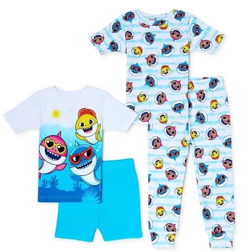 Set Of 4 Shark Toddler Boys Set - T-shirt, Shorts, Pant Pyjamas | Konga ...