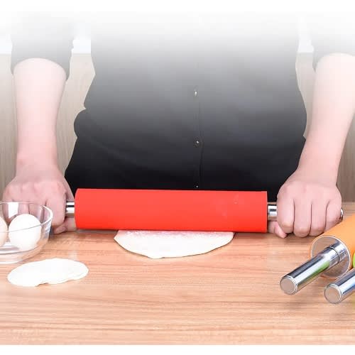 Stainless Steel Rolling Pin Pastry Dough Silicone Roller | Konga Online ...