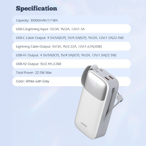 LDNIO 30000mAh Power Bank | Konga Online Shopping