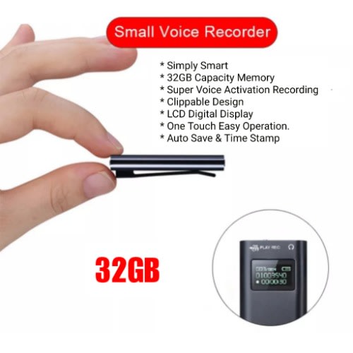 Smart Lcd Clip Voice Recorder 32gb | Konga Online Shopping
