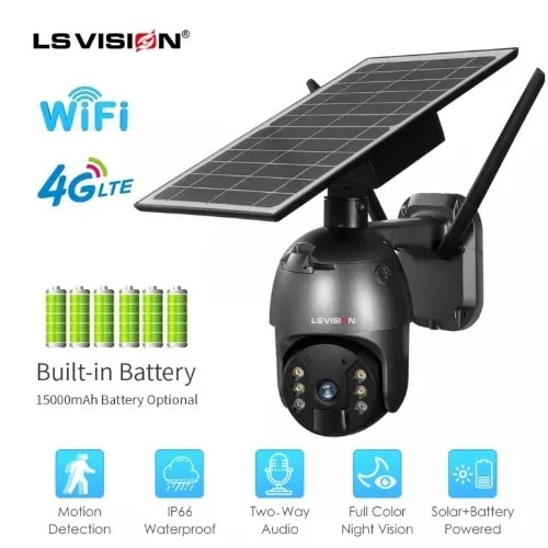 Solar Energy 4g Alert Ptz Camera Ip66 Night Vision Pir Surveillance ...