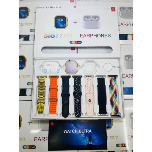 I20 Ultra Max Suit 10 In 1 Set Smartwatch With Tws Earphone Wireless 7 Straps 2.3" | Konga ...