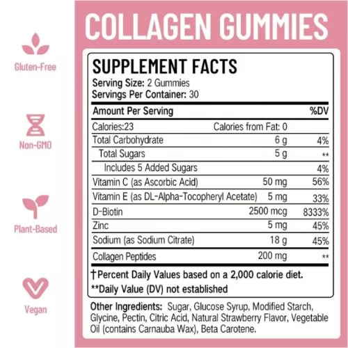 Daynee - Collagen Gummies With Biotin And Vitamin C For Skin-Hair-Bone ...