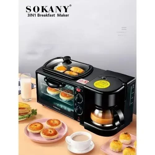 Sokany 3 In 1 Breakfast Maker- Sk-145 - 600w | Konga Online Shopping