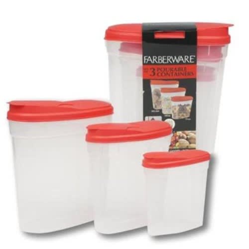 Farberware Plastic Storage Container 3 Pc Pourable Red | Konga Online ...