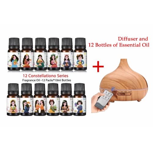 Aromatherapy Diffuser + 12 Packs Of Essential Oil | Konga Online Shopping