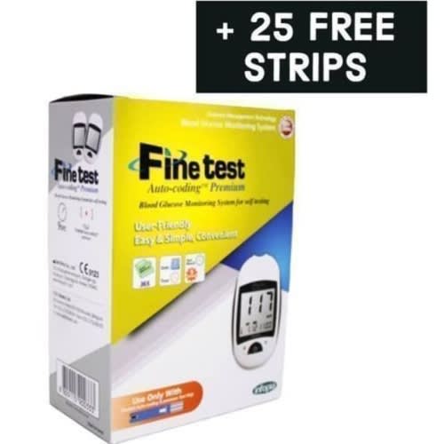 Fine test Automatic Blood Glucose Monitor With 25 Test Strips | Konga ...