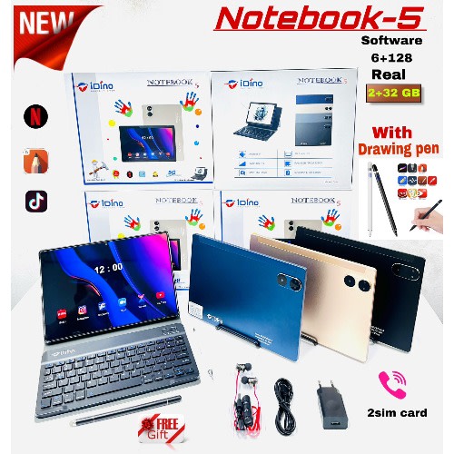Idino Notebook 5 Android Tablet - 10.1" - 128GB ROM - 6GB RAM - Dual ...