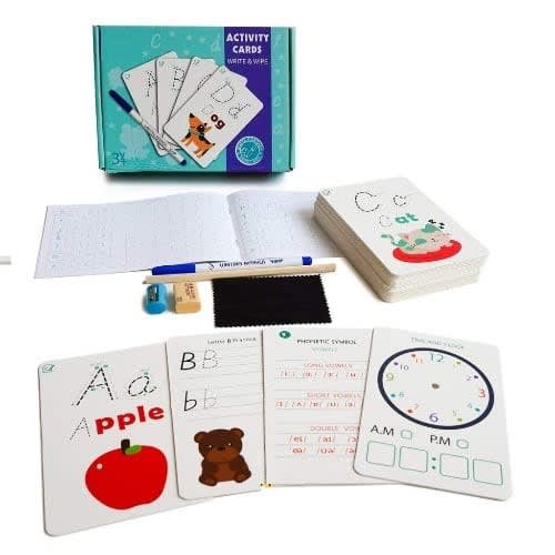 Alphabet Write & Wipe Activity Card Educational Toy For Kids - 30 ...