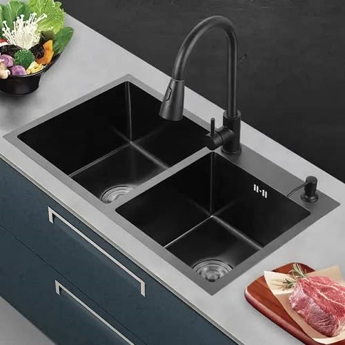 Double Bowl Kitchen Sink With Tap | Konga Online Shopping