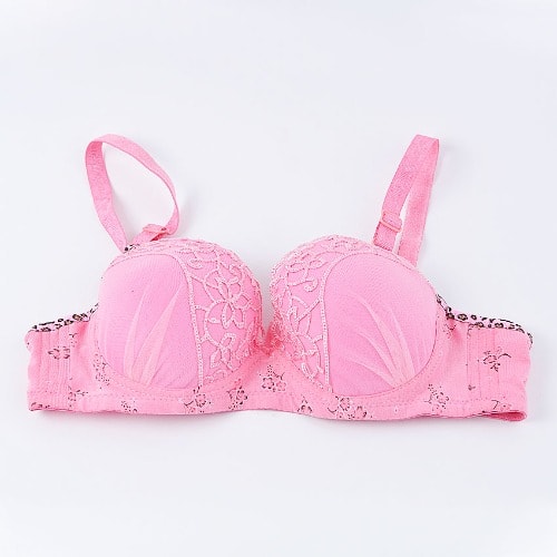 Chuns Embroidered Floral Lace Padded Bra For Women - Pink | Konga ...