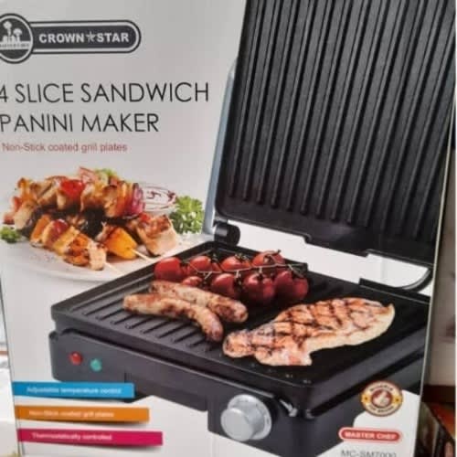 Master Chef Crown Star Sandwich Shawarma Toaster - Panini Maker Grill ...