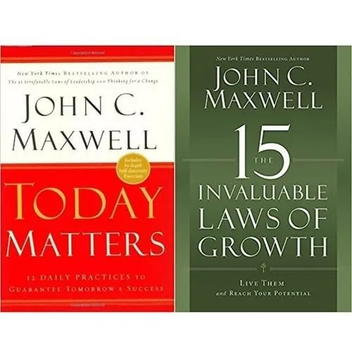 John Maxwell Collection 2 Books Set: Today Matters + 15 Invaluable Laws ...