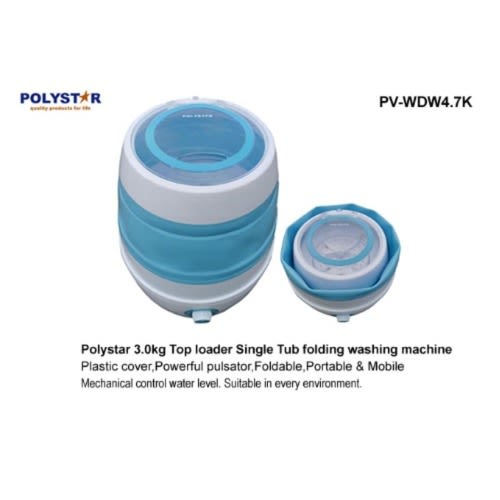 Polystar 3kg Top Loader Single Tub Foldable Washing Machine Pv-wdw4.7 ...