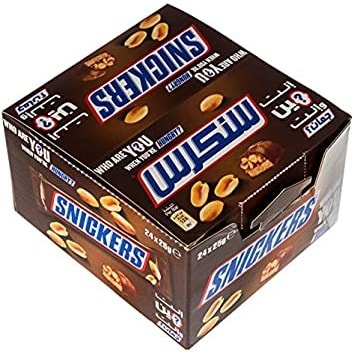 Snickers Chocolate Candy Bar With Caramel & Peanuts Nougat - 50g X 24 ...