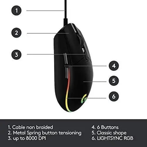 Logitech G102 Lightsync Rgb 6 Button Gaming Mouse | Konga Online Shopping