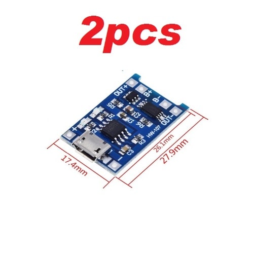 Tp4056 18650 Li-ion Lithium Battery Charge Module With Protection ...