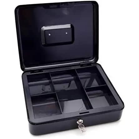 Cash Box With Keys - 12" - Black | Konga Online Shopping