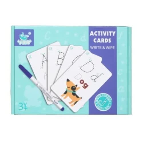 Alphabet Write & Wipe Activity Card Educational Toy For Kids - 30 ...