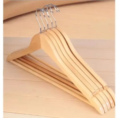 Wooden Hanger Set - 5 Pieces | Konga Online Shopping