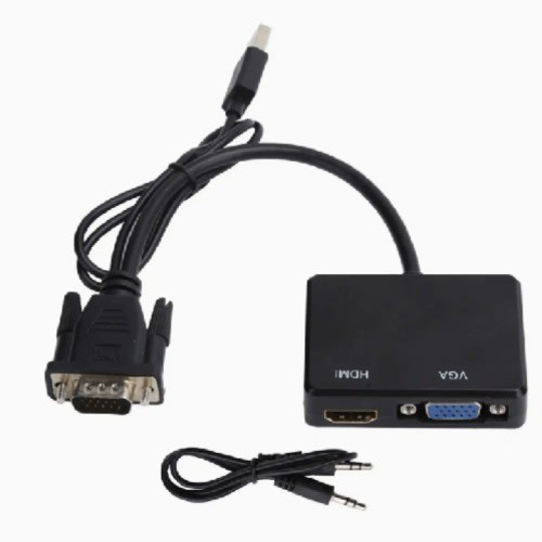 HDTV Adapter VGA To HDMI + VGA Adapter With Audio | Konga Online Shopping