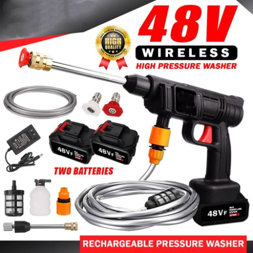 Rechargeable Cordless Pressure Washer - 48V Double Batteries | Konga ...