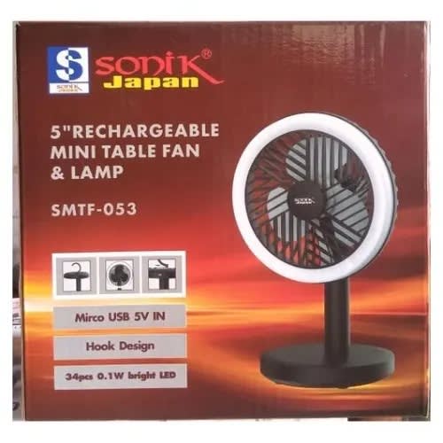 Sonik Mini Rechargeable Table Fan-053 - 2200mah | Konga Online Shopping