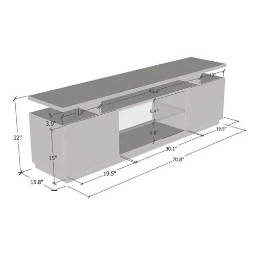 Vivaz - Glossy Tv Stand For Tvs Up To 78"- White. | Konga Online Shopping