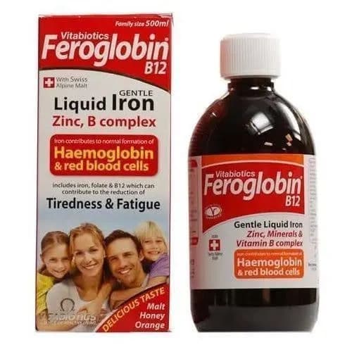 Vitabiotics Feroglobin B12 Liquid Iron - Mineral - Vitamin B Complex ...