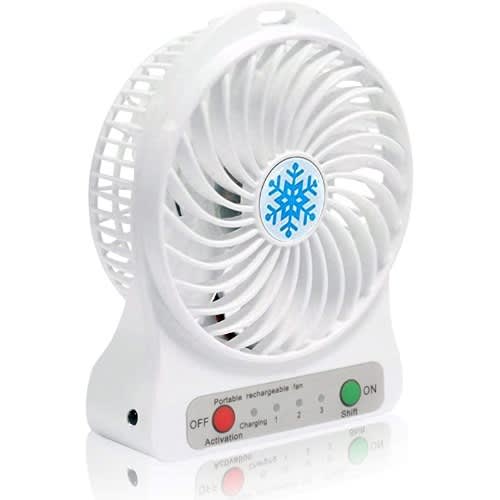 Mini Rechargeable Fan With Led Light | Konga Online Shopping