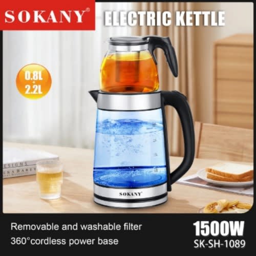 Sokany 2 In 1 Sokany Electric Glass Jug - 1500w - 1.7l | Konga Online Shopping