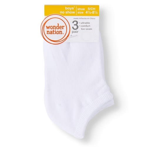 Wonder Nation Kids No Show Socks - 3 Pairs - White | Konga Online Shopping