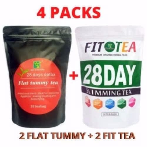 Slimming Tea + Flat Tummy Tea - 4 Packs | Konga Online Shopping
