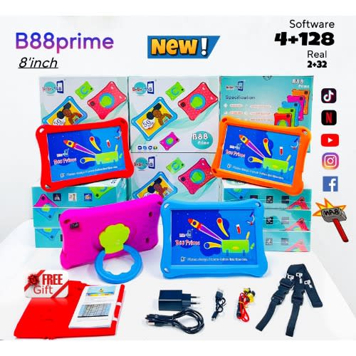 Bebe B88 Prime 5g Kids Tablet - 8" - 256gb Rom - 6gb Ram - Sim Slot ...