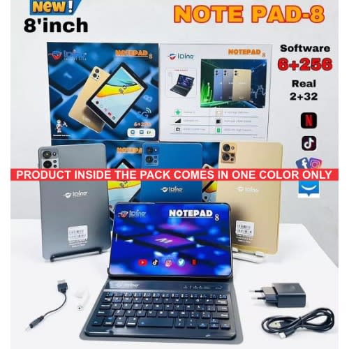 iDino Notepad 8 5G Tablet with Keyboard - 8"HD - 256GB ROM - 6GB RAM ...