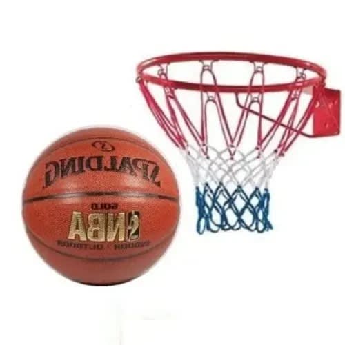 Wall Hanging Basketball Hoop Rim Net & Basketball | Konga Online Shopping