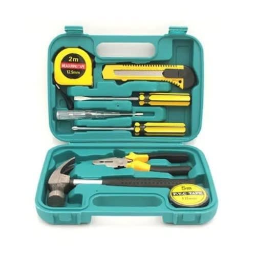 Multipurpose Beginners Compact Hand Tool Set Box - 9 Pieces | Konga ...