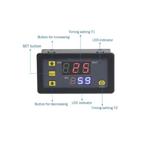 Dual Display Infinite Loop Delay Cycle Timer Relay Switch Dc 12v Konga Online Shopping