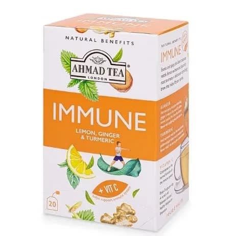Ahmad Tea - Lemon - Ginger & Turmeric "immune" Infusion - 20 Foil ...