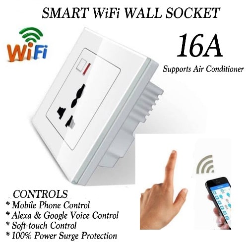 Home Automation 3 Gang Smart Wifi Switch And Socket Set | Konga Online ...